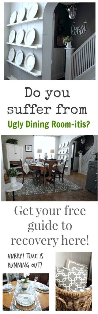 Grey and White Cottage Dining Room: How to Love Your Ugly Dining Room ...