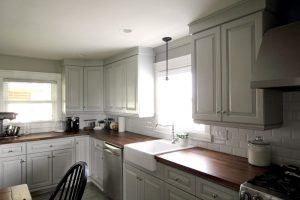 Updating our kitchen cabinets with new mouldings! - The Creek Line House