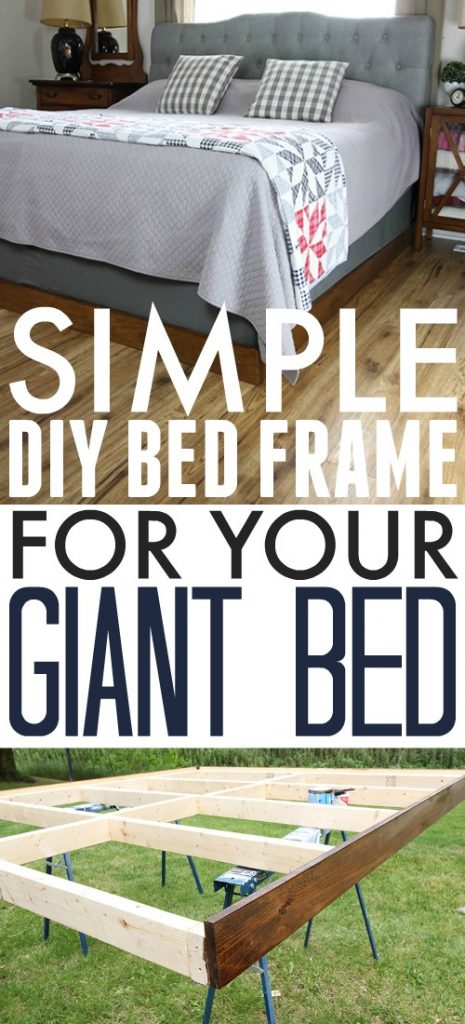 DIY Bed Frame for a Giant Bed - The Creek Line House