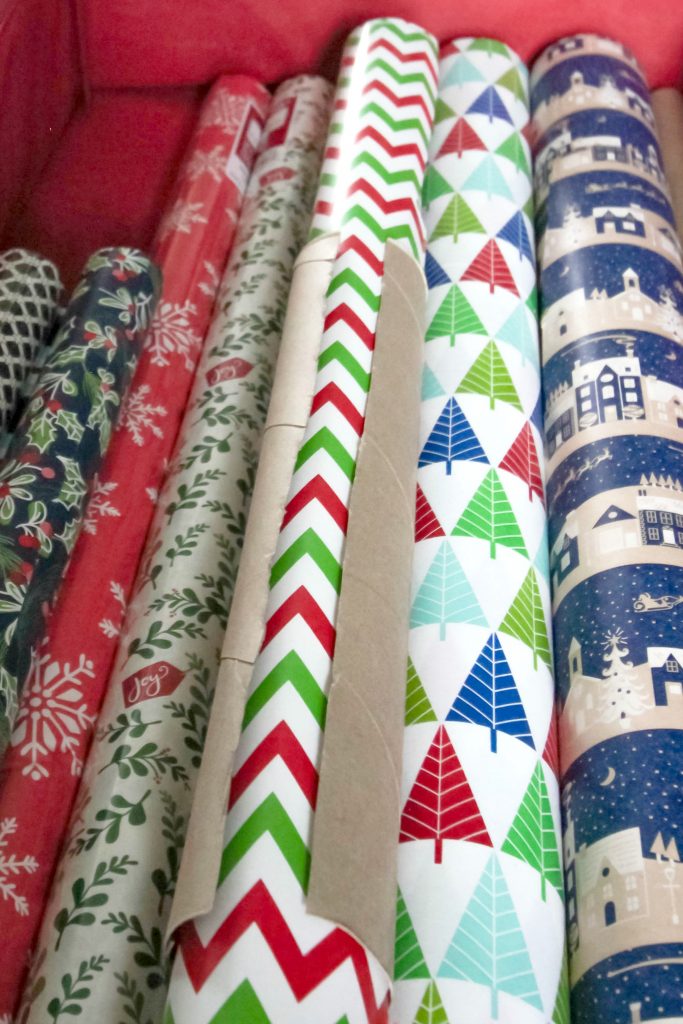 How to Keep Wrapping Paper Tidy - The Creek Line House