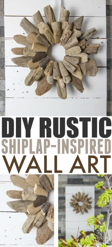 DIY Rustic Shiplap-Inspired Wall Art - The Creek Line House