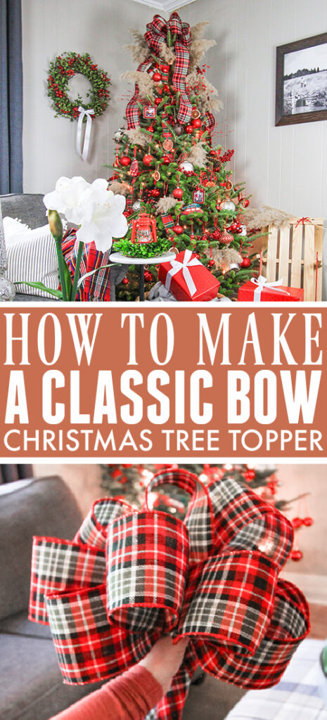 How to Make a Bow Christmas Tree Topper - The Creek Line House