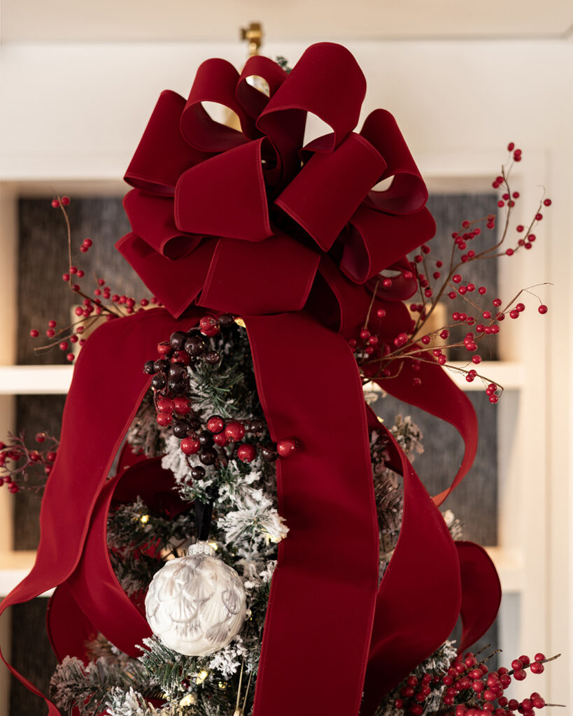 How to Make a Bow Christmas Tree Topper - The Creek Line House