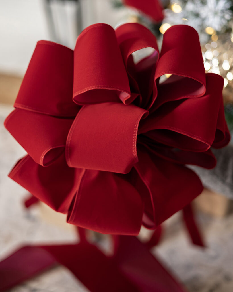 How to Make a Bow Christmas Tree Topper - The Creek Line House