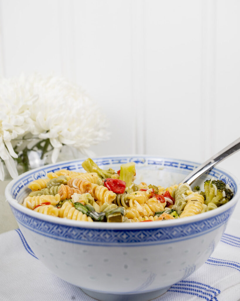 Creamy Plant-Based Summer Veggie Pasta - The Creek Line House