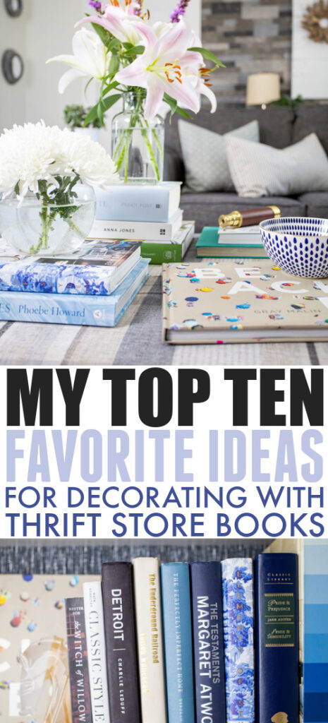 Ideas for Decorating With Thrift Store Books - The Creek Line House