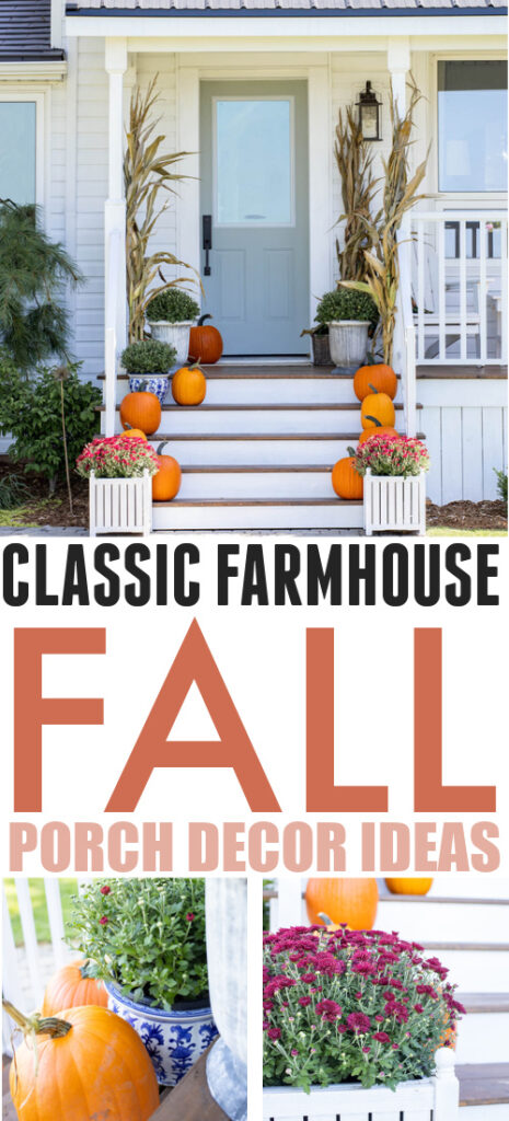 Classic Farmhouse Fall Front Porch - The Creek Line House