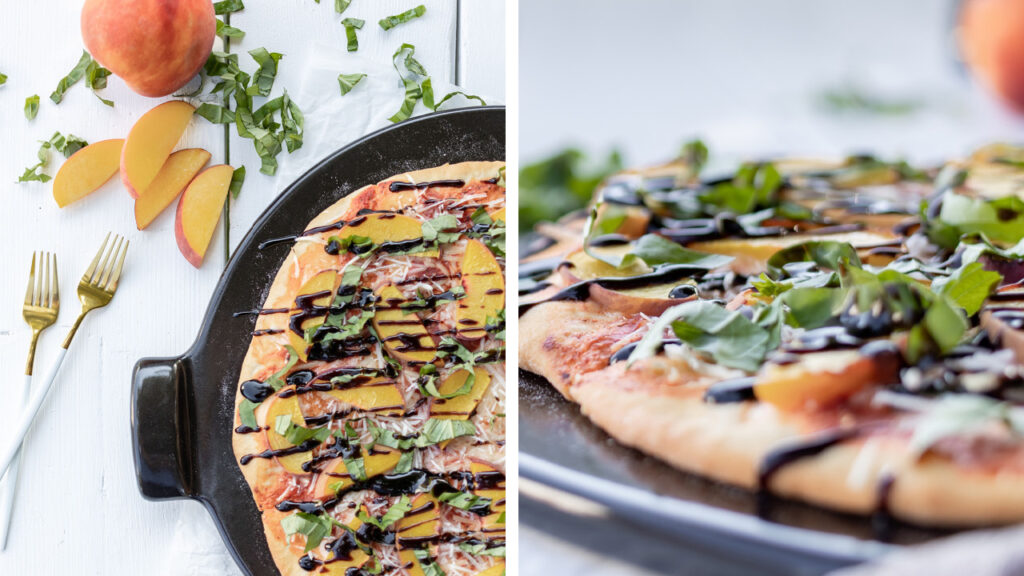 Summer Peach Pizza With Basil - The Creek Line House