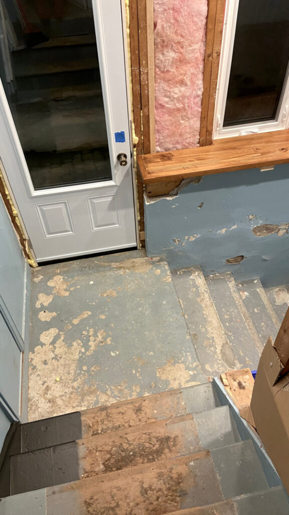 Back Stairwell Project Update - The Creek Line House