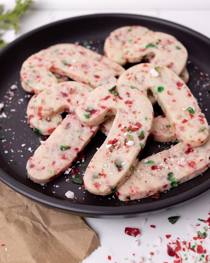Candy Cane Shortbread Cookies - The Creek Line House