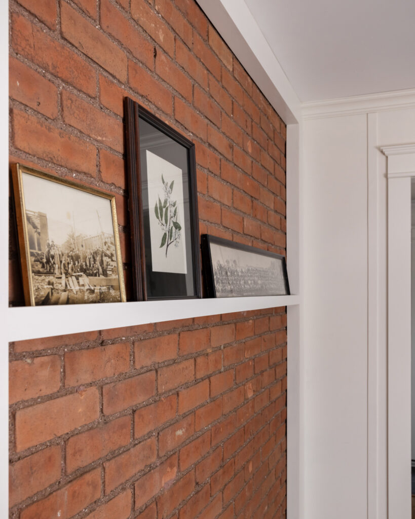 Exposed Brick Walls With Picture Rail - The Creek Line House