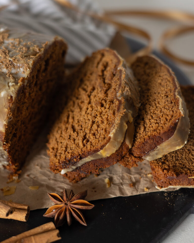 Gingerbread Cake Recipe With Spiced Almond Glaze - The Creek Line House