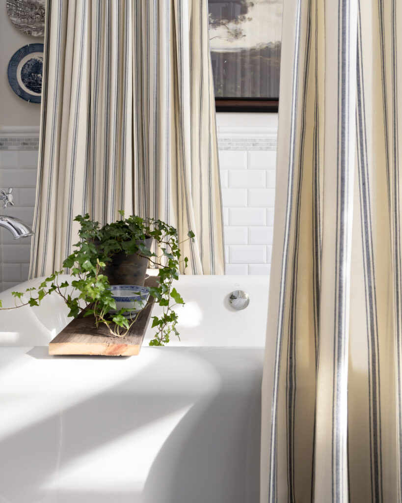 How to Use Regular Curtains as a Shower Curtain - The Creek Line House